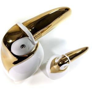 Vintage Formano Ceramic Figures - Toucans - Italian Ceramics - Golden ...