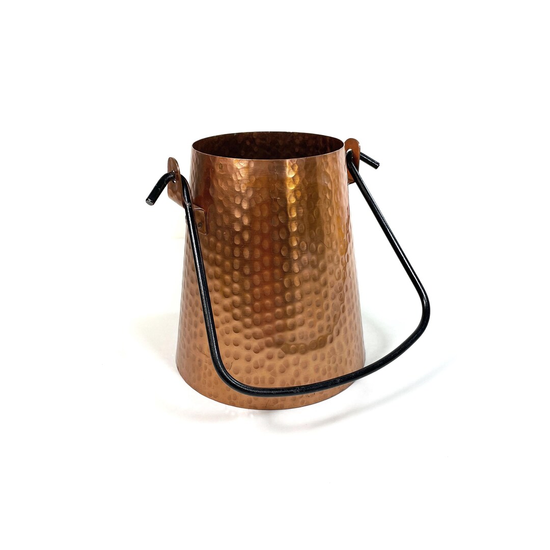 Vintage Large Copper Flower Bucket, Plant Pot by WALL - Boho Style ...