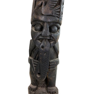 Large Vintage Huari Wooden Figure - Wari - Hand Carved - South America ...
