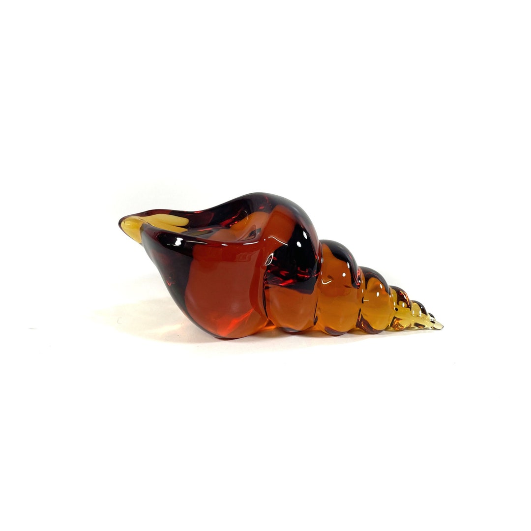 Vintage Amber Shell by Crystal De St. Louis - Decoration - Sea ...