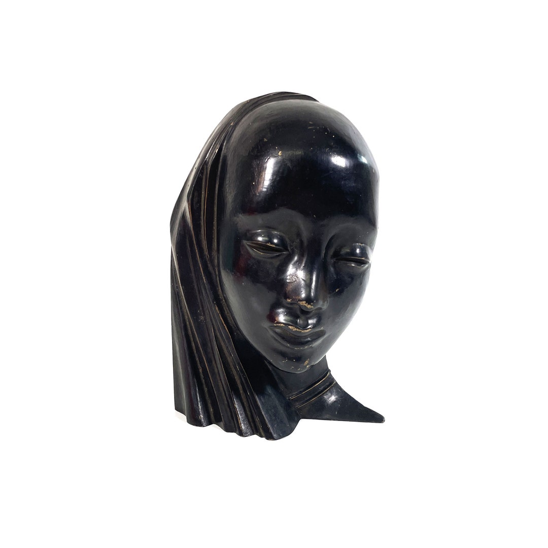Vintage African Bust - Bronze Figure - Hagenauer Style - Half Sculpture ...