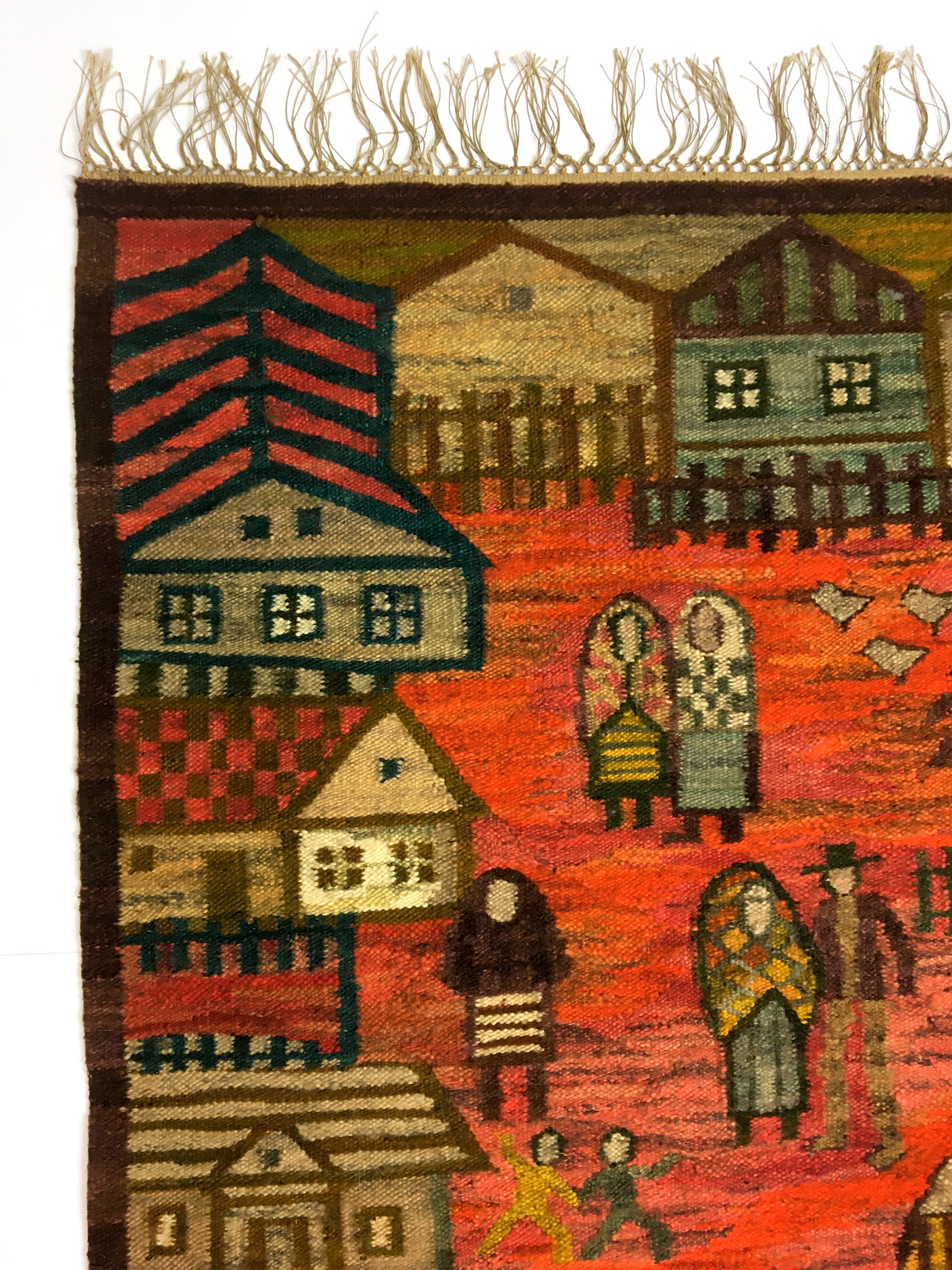 Vintage Rare Handwoven Polish Kilim Rug by Piotr Grabowski for - Etsy ...