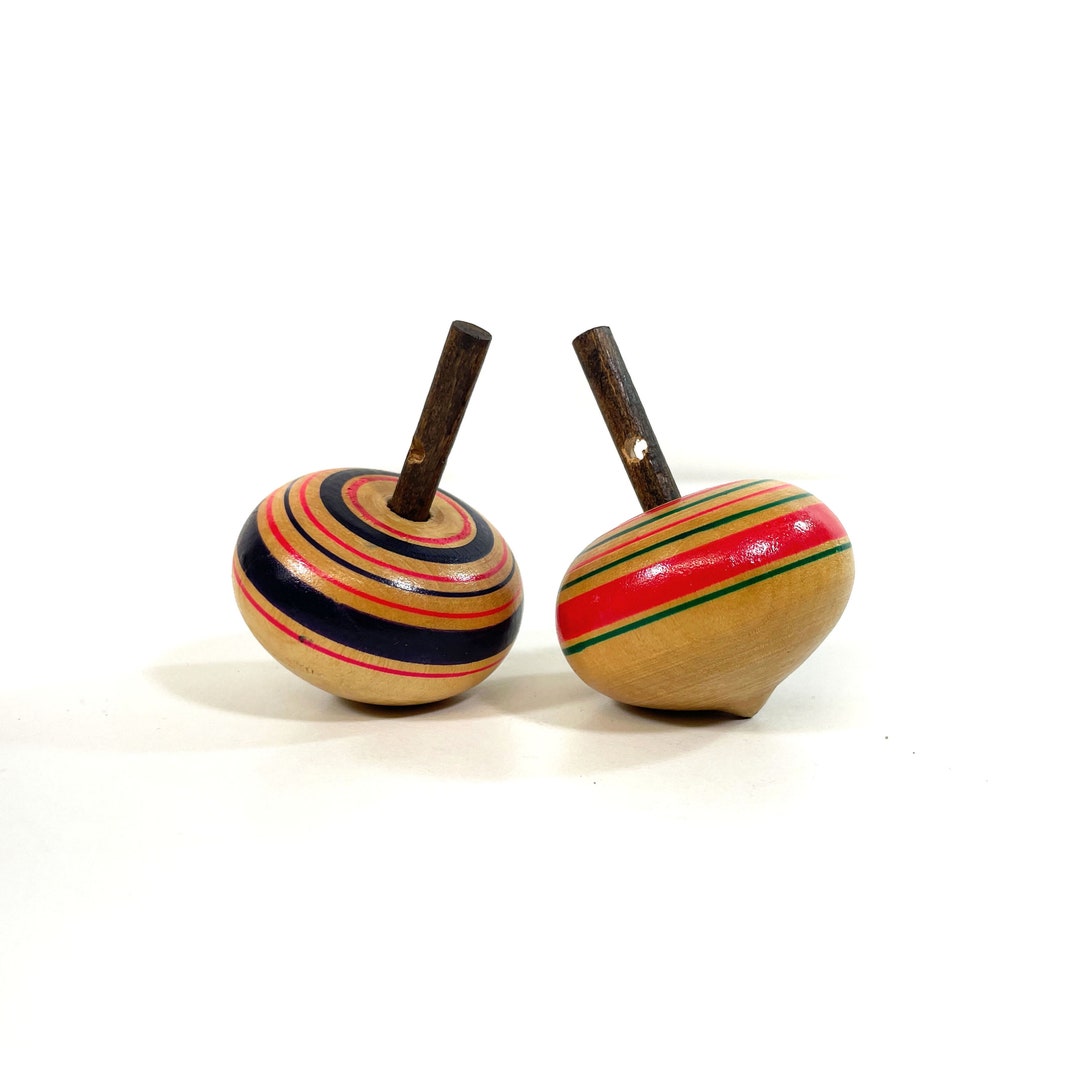 Japanese Small Spinners - Set of 2 - Wooden Spinners - Play Spinners ...