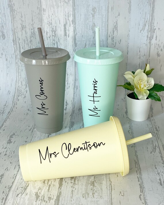 Personalised Cold Up Cold Cup With Straw Reusable Cup Hen - Etsy UK