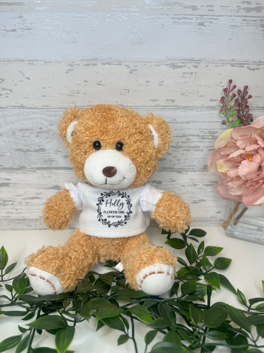 Personalized Flower Girl Proposal Teddy Bear Gift - Etsy UK
