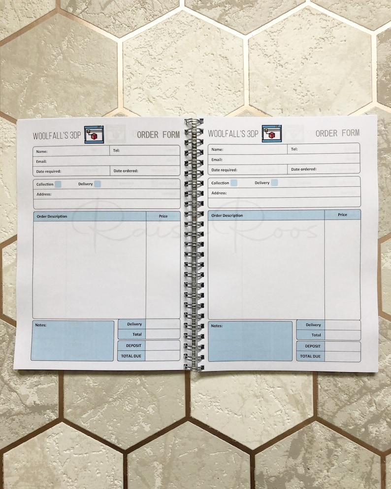 A5 Business Order Book Custom Order Book Order Book - Etsy UK