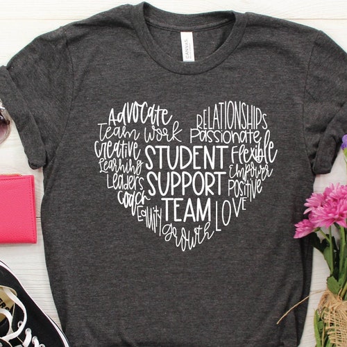 Student Support Team Heart Shirt / Student Services Shirt / - Etsy