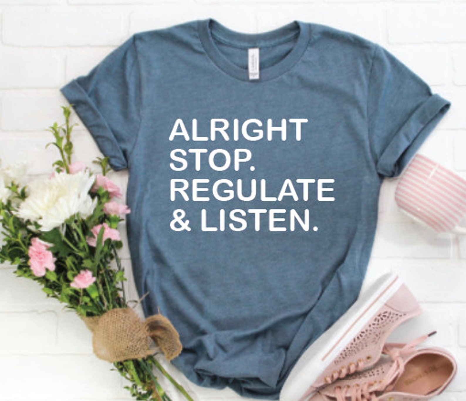 Stop, Regulate and Listen Shirt / Funny Teacher Shirt / Teacher Shirts ...