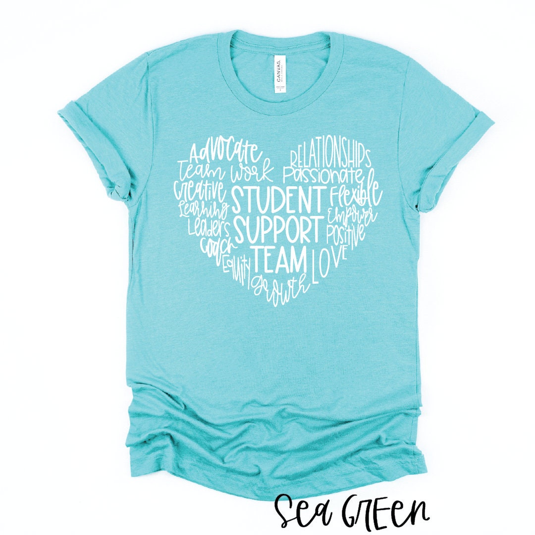 Student Support Team Heart Shirt / Student Services Shirt / - Etsy