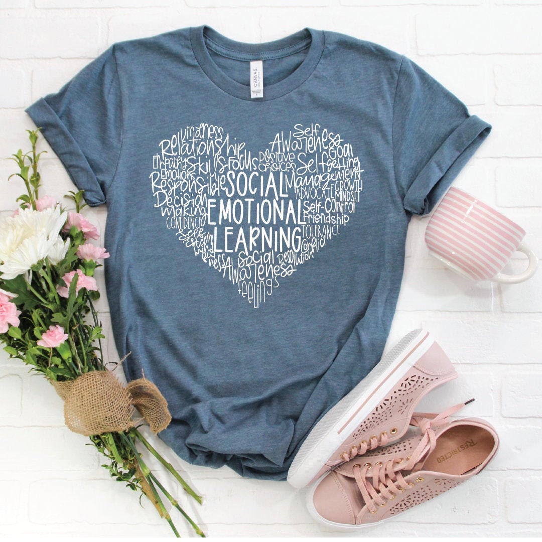 Social Emotional Learning Heart Shirt / Counselor Shirt / Teacher ...