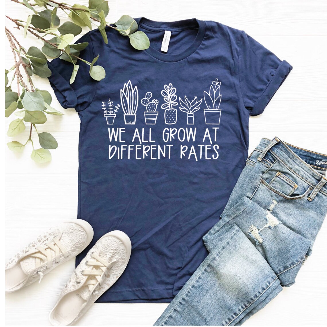 We All Grow at Different Rates Shirt / Teacher Shirts / Growth Mindset ...