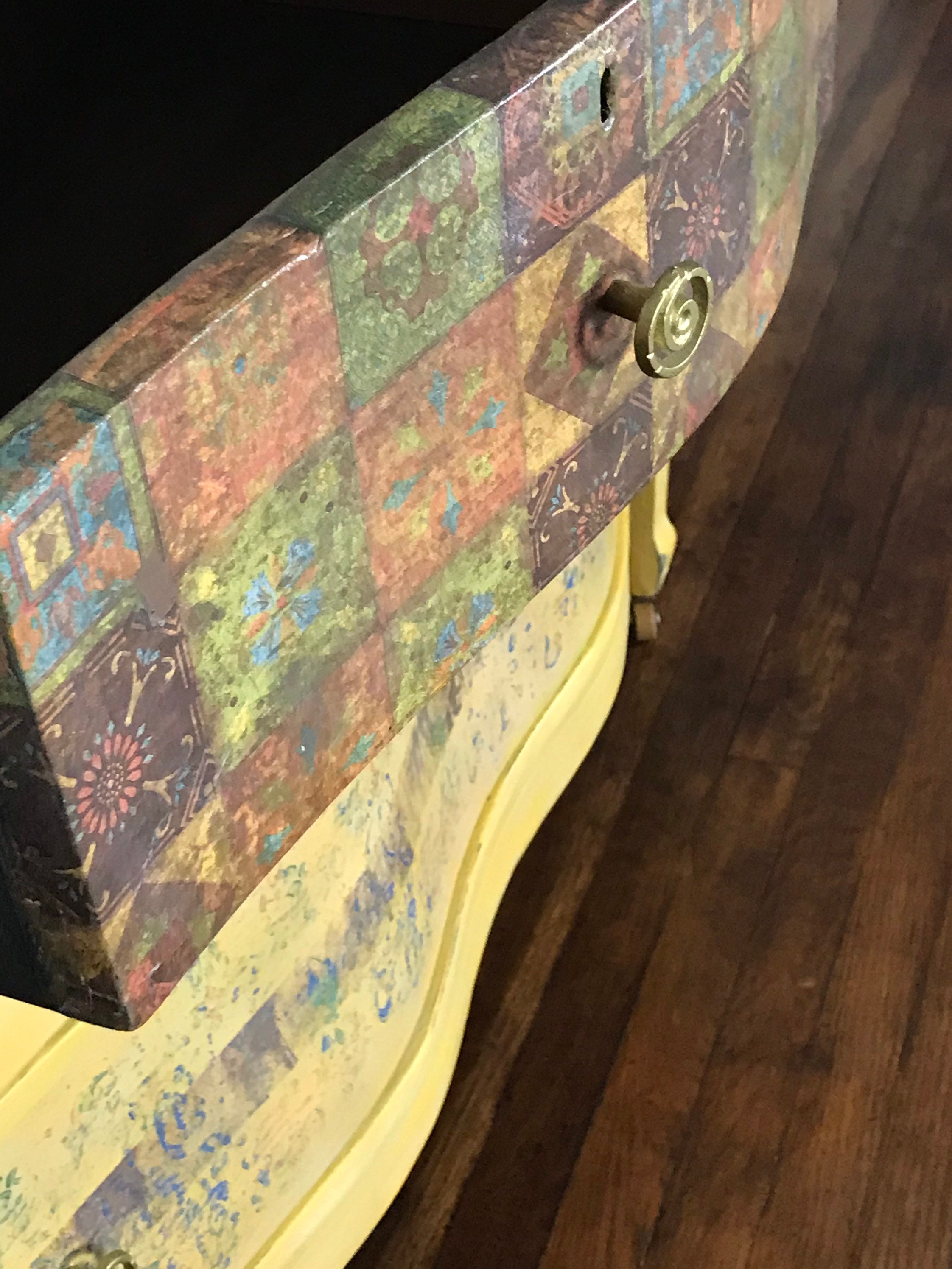 Funky Furniture at It's Best This Vintage Solid Wood, Hand Painted ...