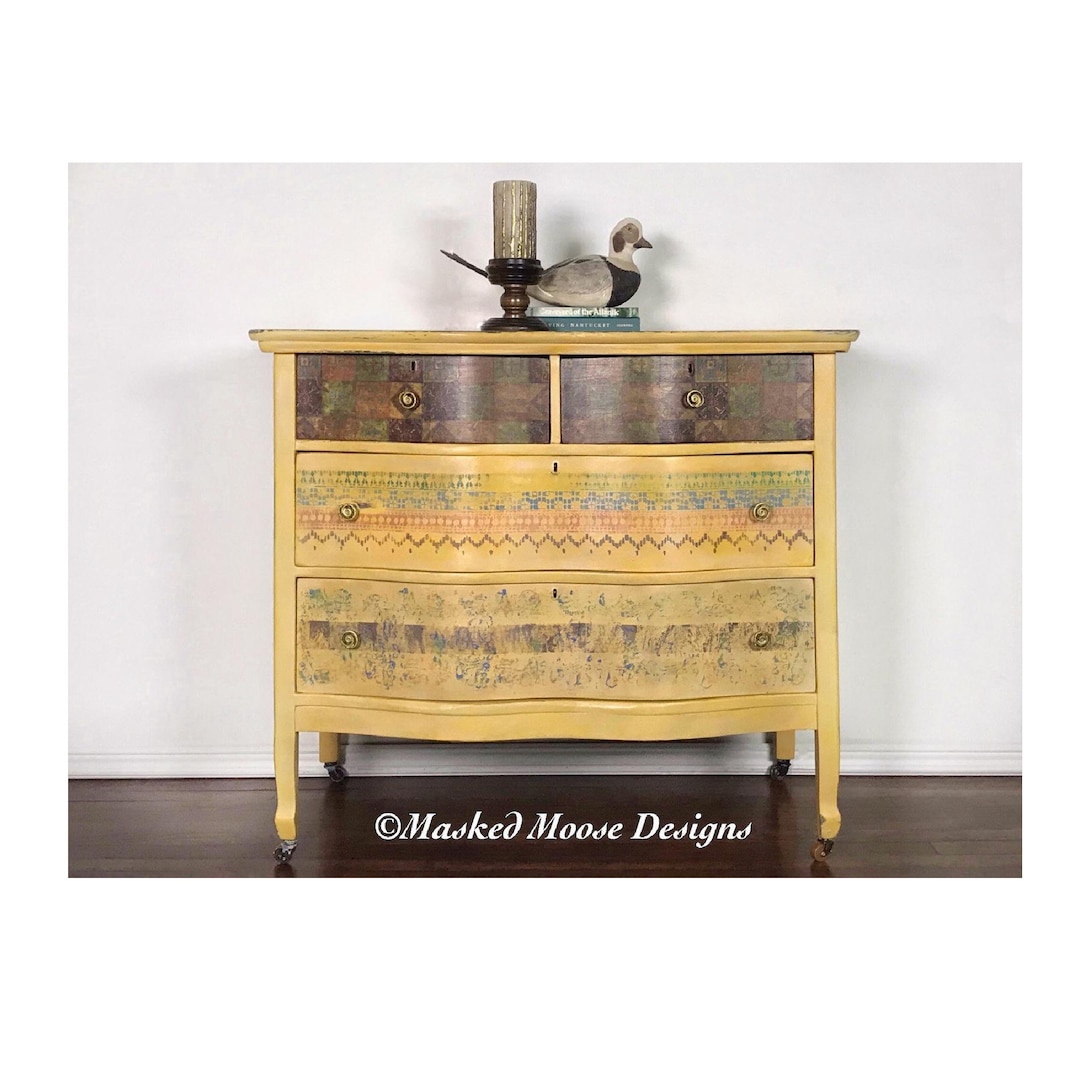 Funky Furniture at It's Best! This Vintage Solid Wood, Hand Painted ...