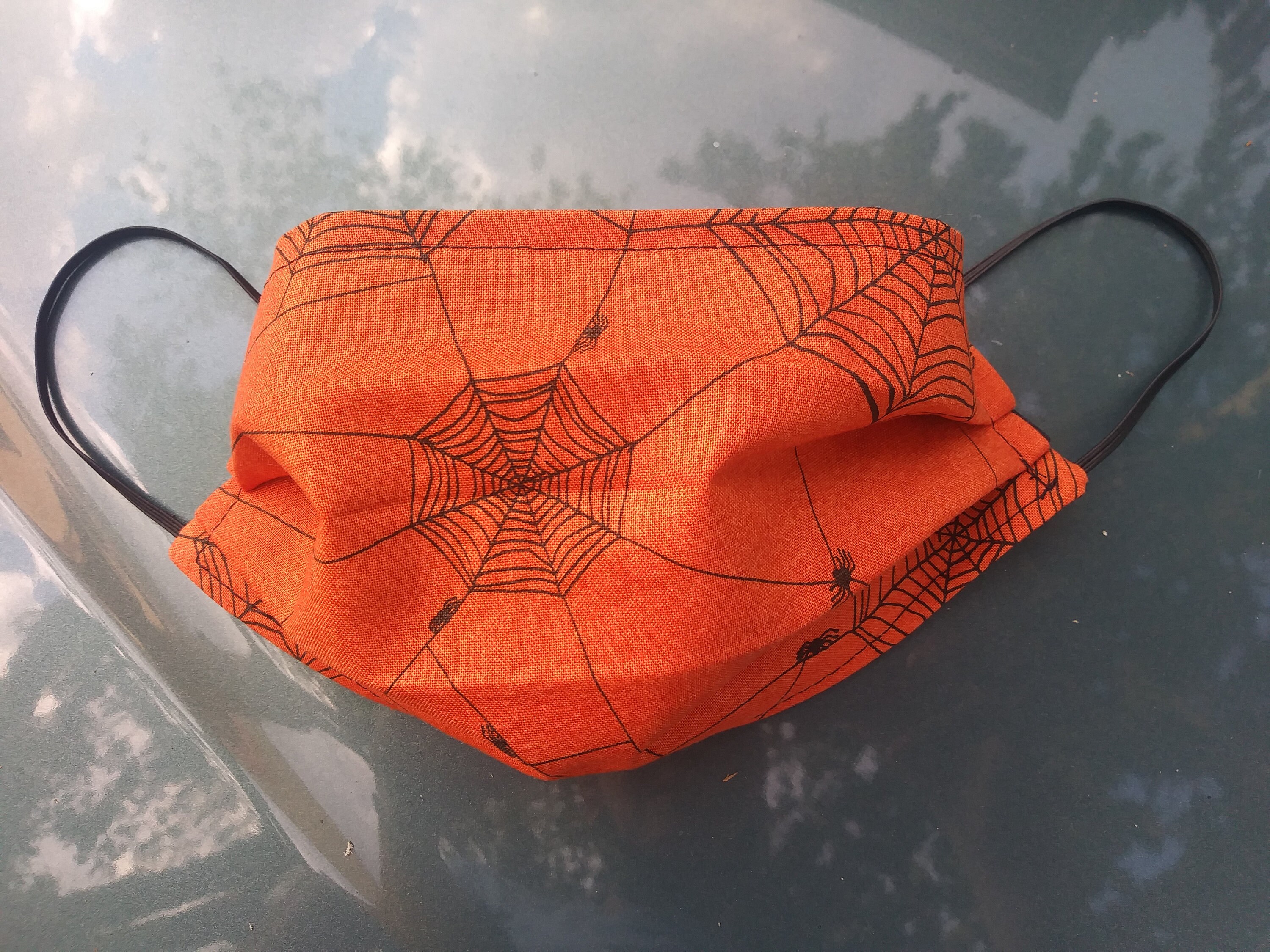 Halloween Spider Web Face Masks With Nose Wire Thin Elastic | Etsy