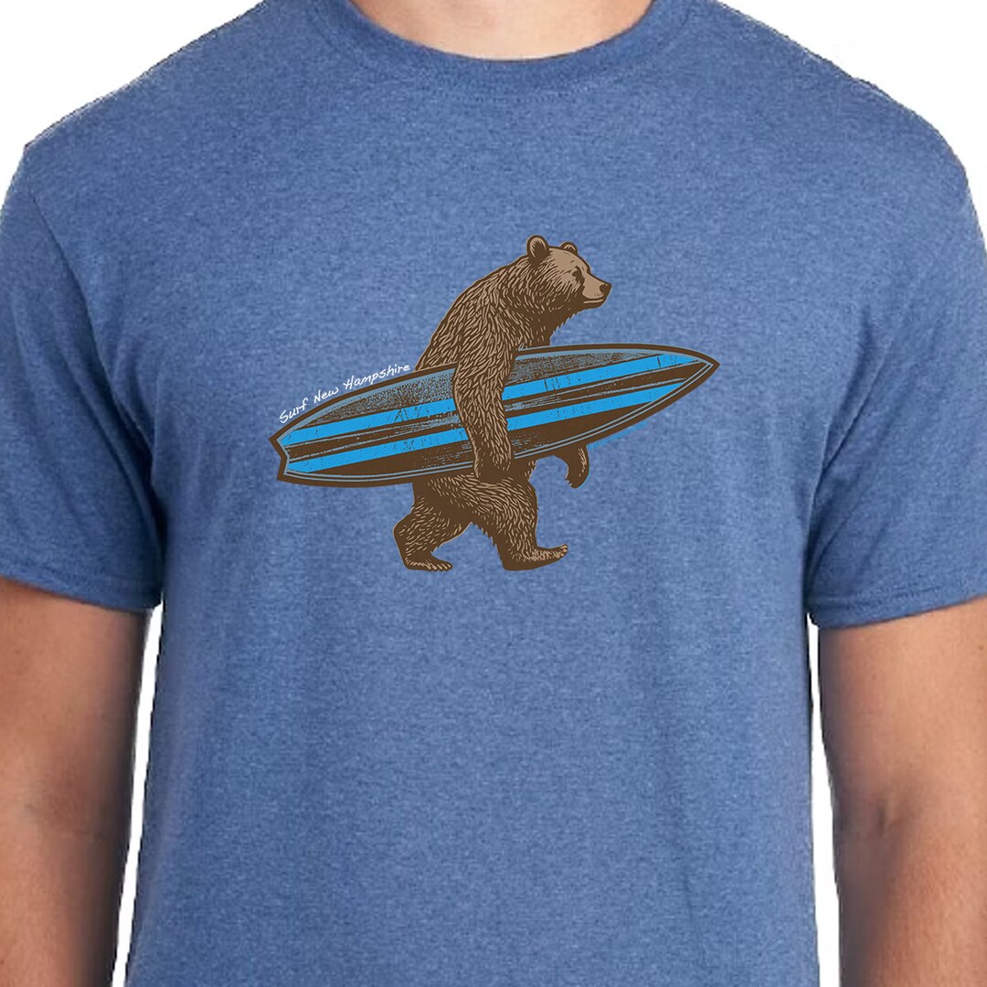 Surf NH Bear T-shirt - Etsy