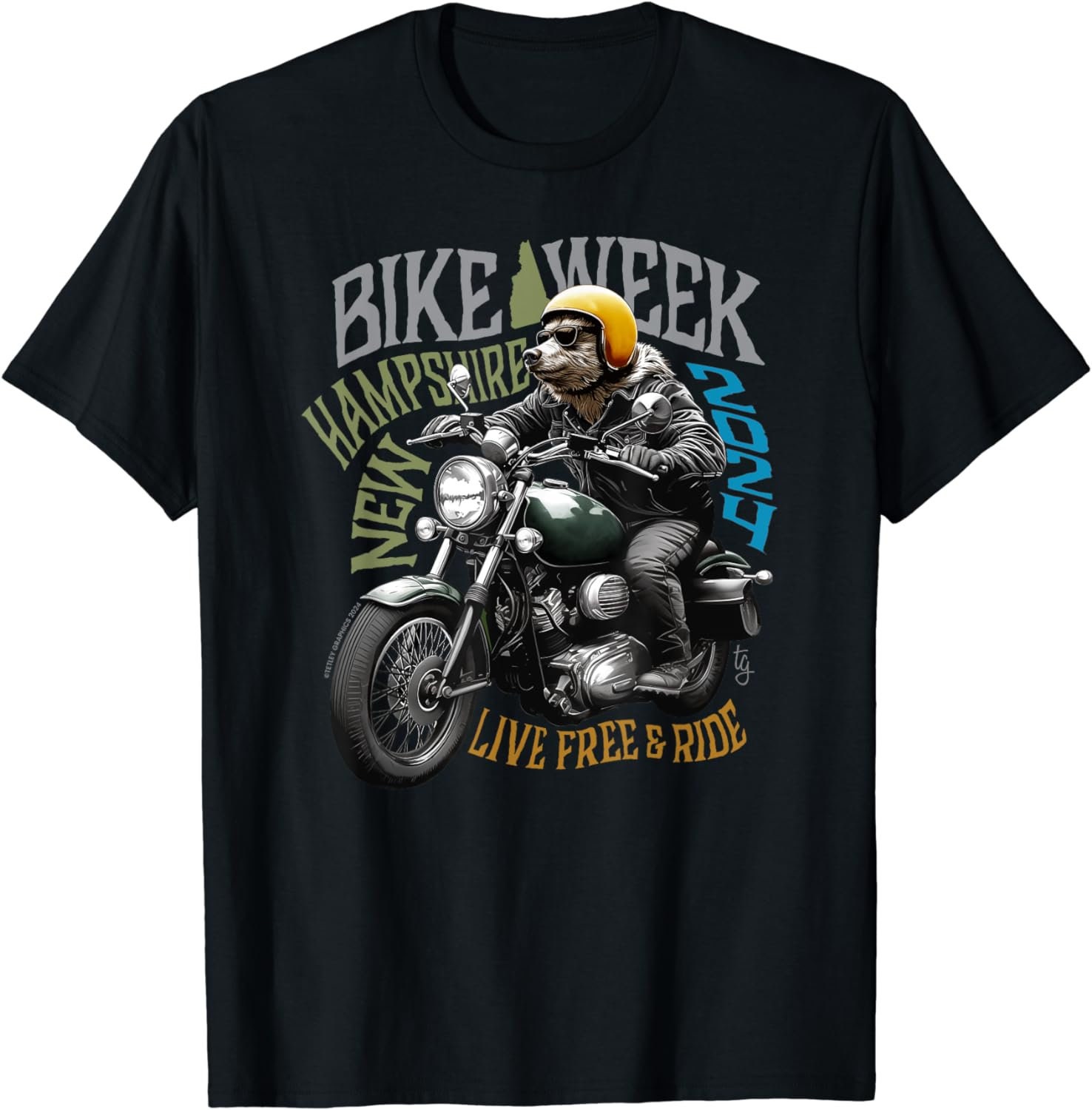 New Hampshire Bike Week T-shirt – Annual Motorcycle Rally - Etsy