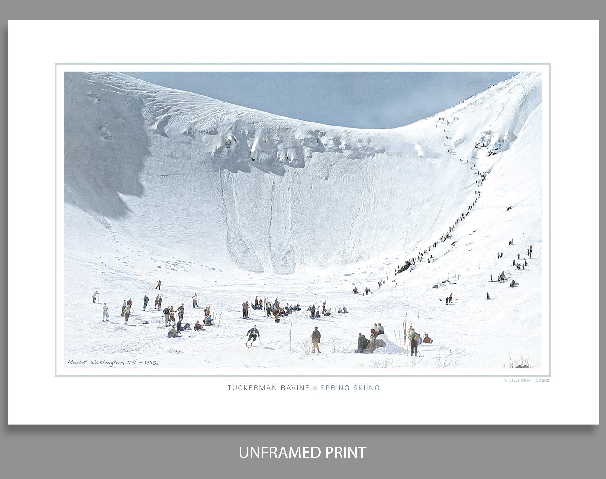 Tuckerman Ravine Vintage Print - Etsy