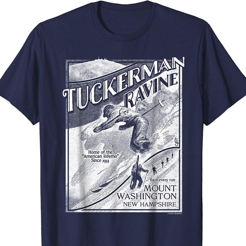 Tuckerman Ravine Vintage T-shirt - "earn Every Run" Tee Shirt - Etsy