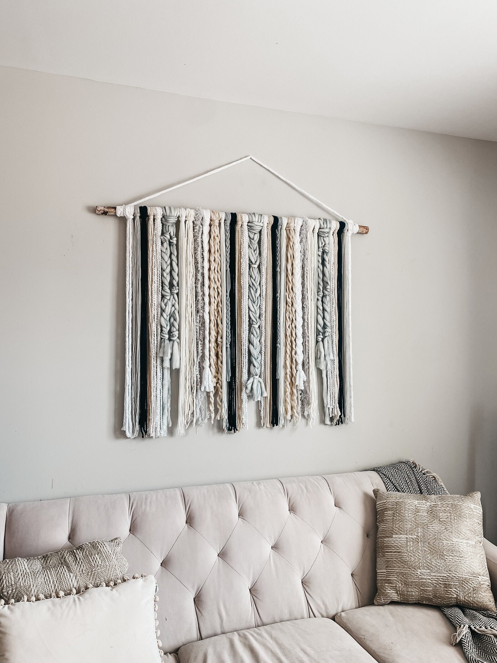 Beach House Wall Decor Large Bohemian Yarn Wall Hanging - Etsy