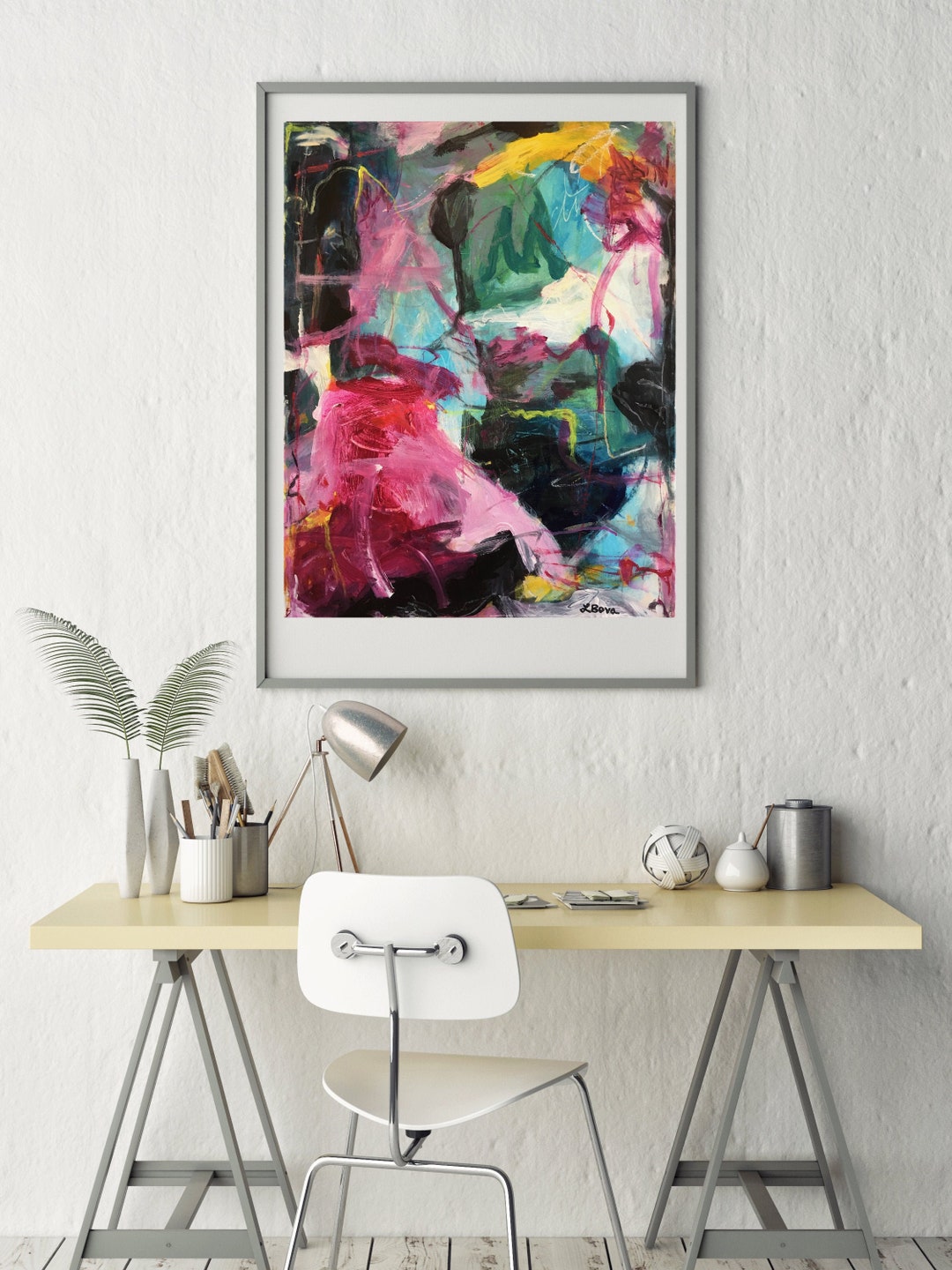 Modern Abstract Expressionist Painting: "undersea Letters" Original ...