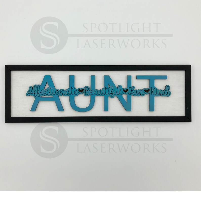 DIGITAL FILE: Kind Aunt Sign Gift for Aunt Family Sign Gift Idea Mother ...
