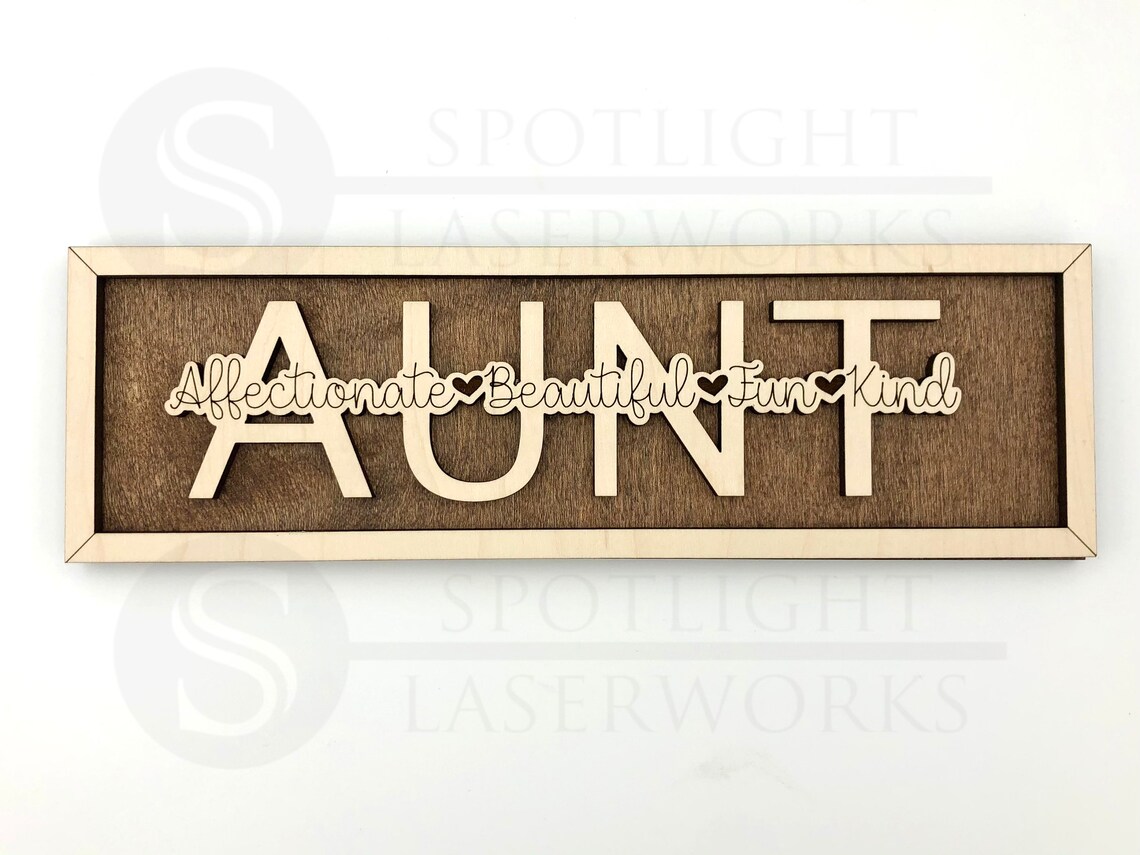 DIGITAL FILE: Kind Aunt Sign Gift for Aunt Family Sign Gift Idea Mother ...