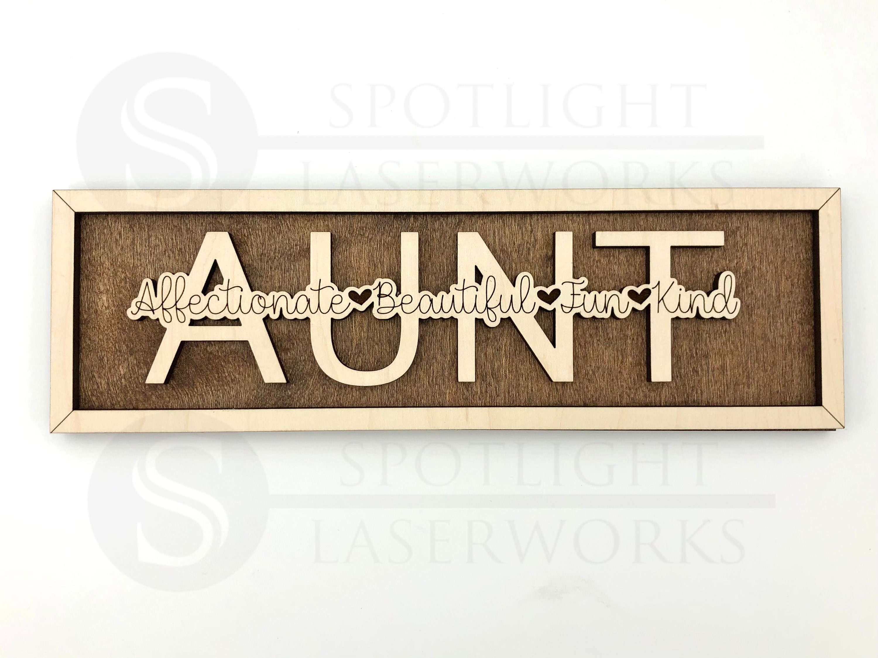 DIGITAL FILE: Kind Aunt Sign Gift for Aunt Family Sign Gift Idea Mother ...