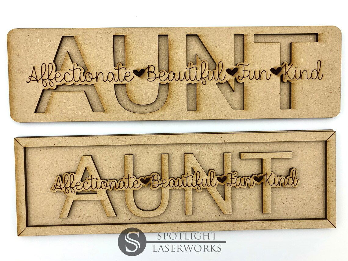 DIGITAL FILE: Kind Aunt Sign Gift for Aunt Family Sign - Etsy