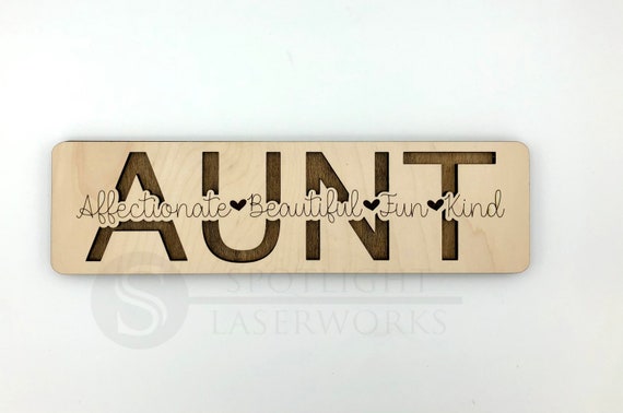 DIGITAL FILE: Kind Aunt Sign Gift for Aunt Family Sign - Etsy