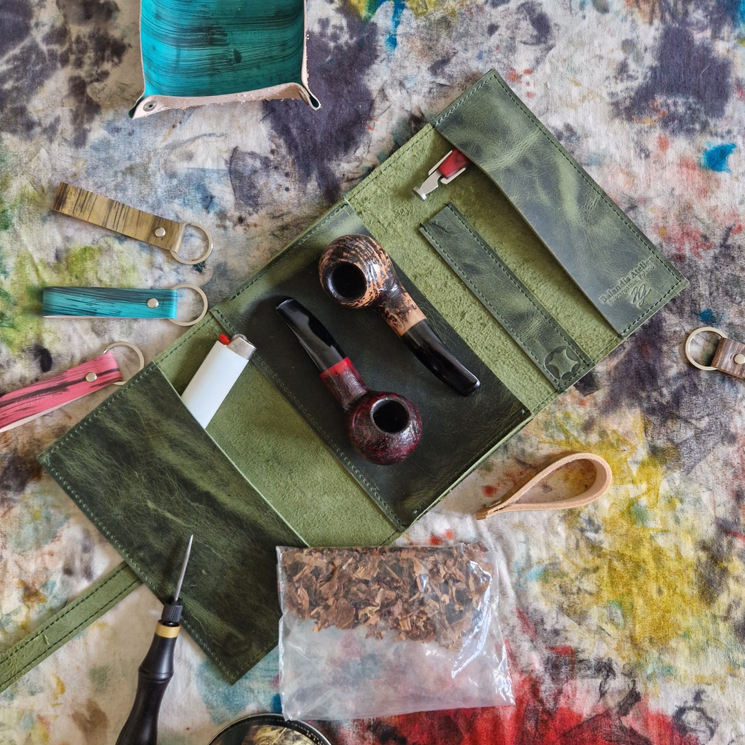 Balandis Atelier Large Tobacco Pipe Pouch / Pipe Roll / Pipe Bag Model ...