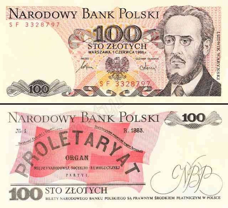 100 Złoty PRL 1988 Poland Never in USE Bank Note Mint - Etsy
