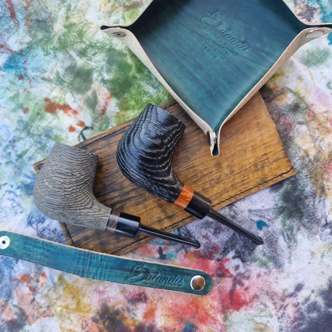Balandis #902 Big Morta Sandblasted (9mm) Handmade Bog Oak (morta Wood ...