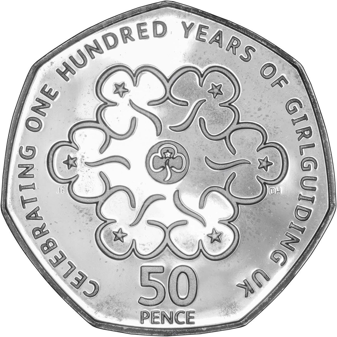 Circulated 50p Coin UK Girlguiding 2010 - Etsy UK