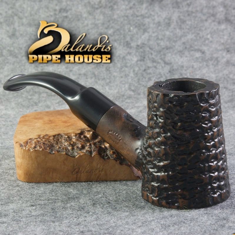Balandis #604 Captain Villian Brun Brown Carved (9mm) Handmade Briar ...