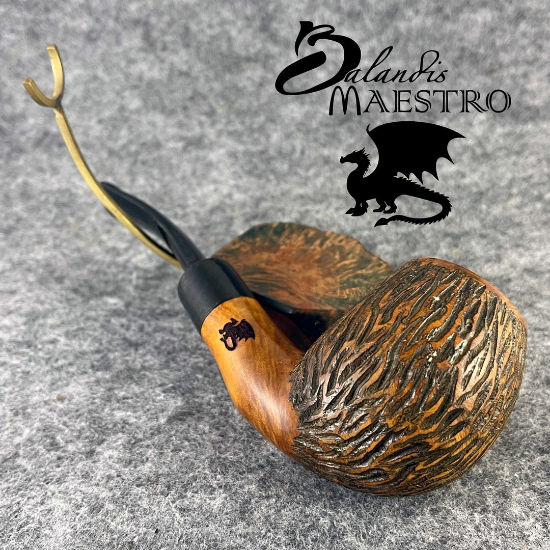 Balandis Premium Maestro Brown Dragon Freehand Autograph Handmade Briar ...