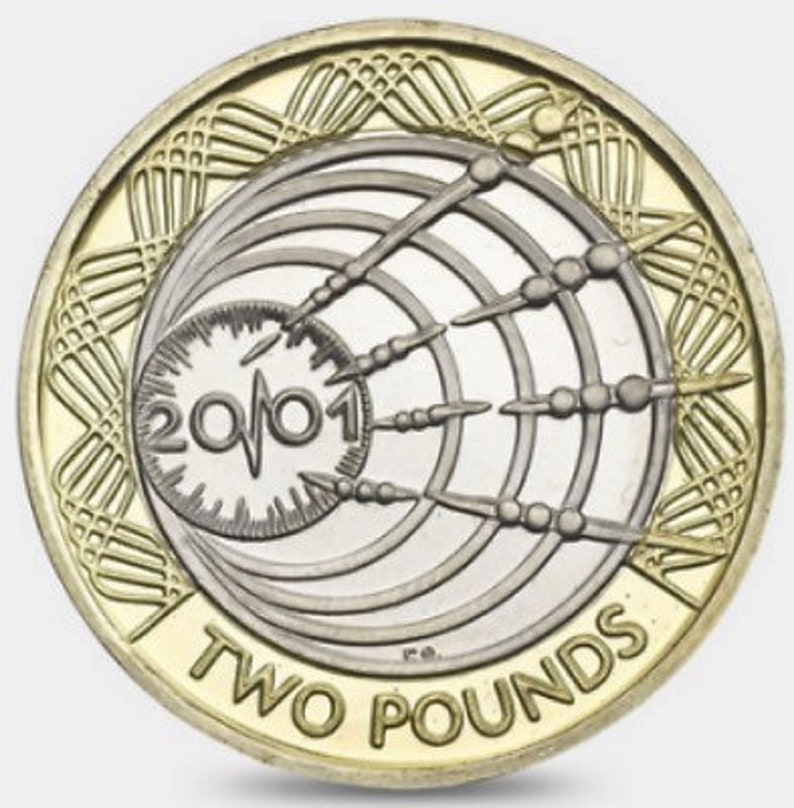 Circulated 2 Pounds Coin UK 2001- MARCONI - Etsy UK