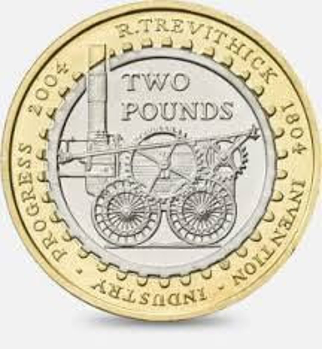 Circulated 2 Pounds Coin UK 2004 Ivention Industry - Etsy UK