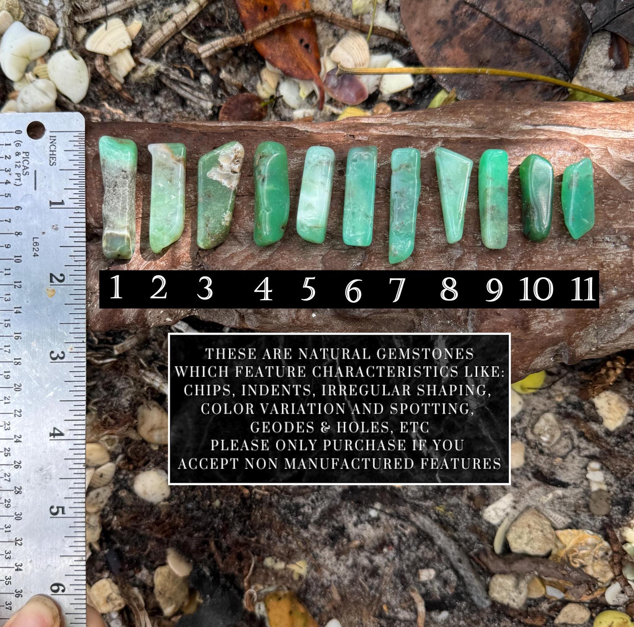 Wilderness~ Green Chrysoprase Natural Pendant Glowing Stone Rough Raw ...