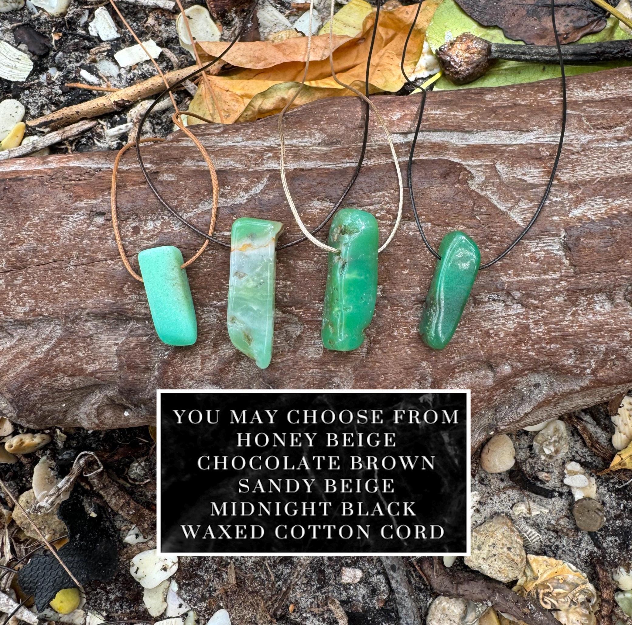 Wilderness~ Green Chrysoprase Natural Pendant Glowing Stone Rough Raw ...