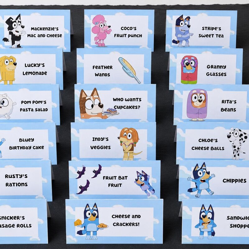 Bluey Food Printables - Etsy