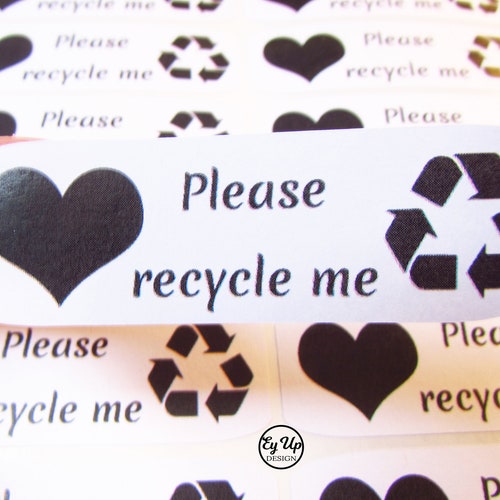 Please Recycle Me Stickers Recycle Cans Bottles Plastic Paper - Etsy