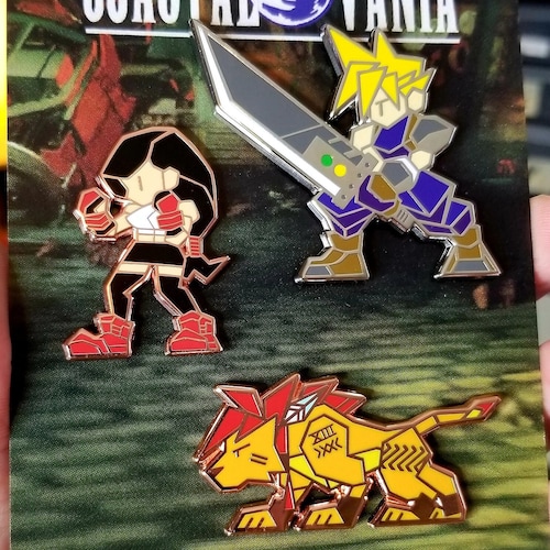 Final Fantasy VII 7 FF7 FFVII Enamel Pins Vincent Barret Red - Etsy