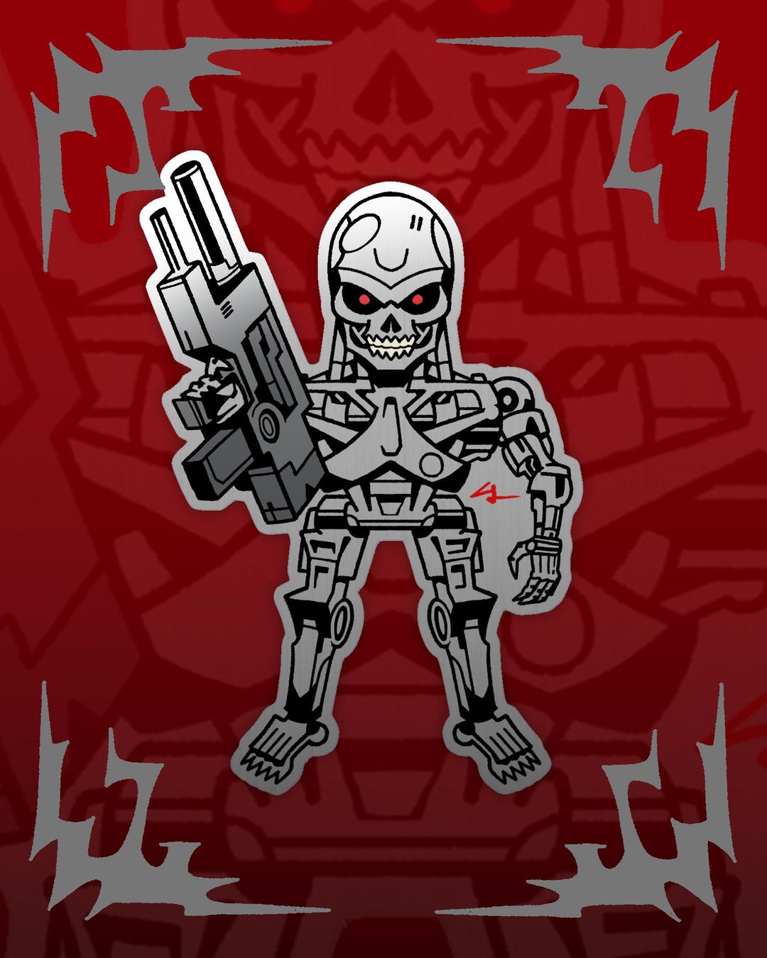 Terminator Die-cut Vinyl Sticker - Etsy