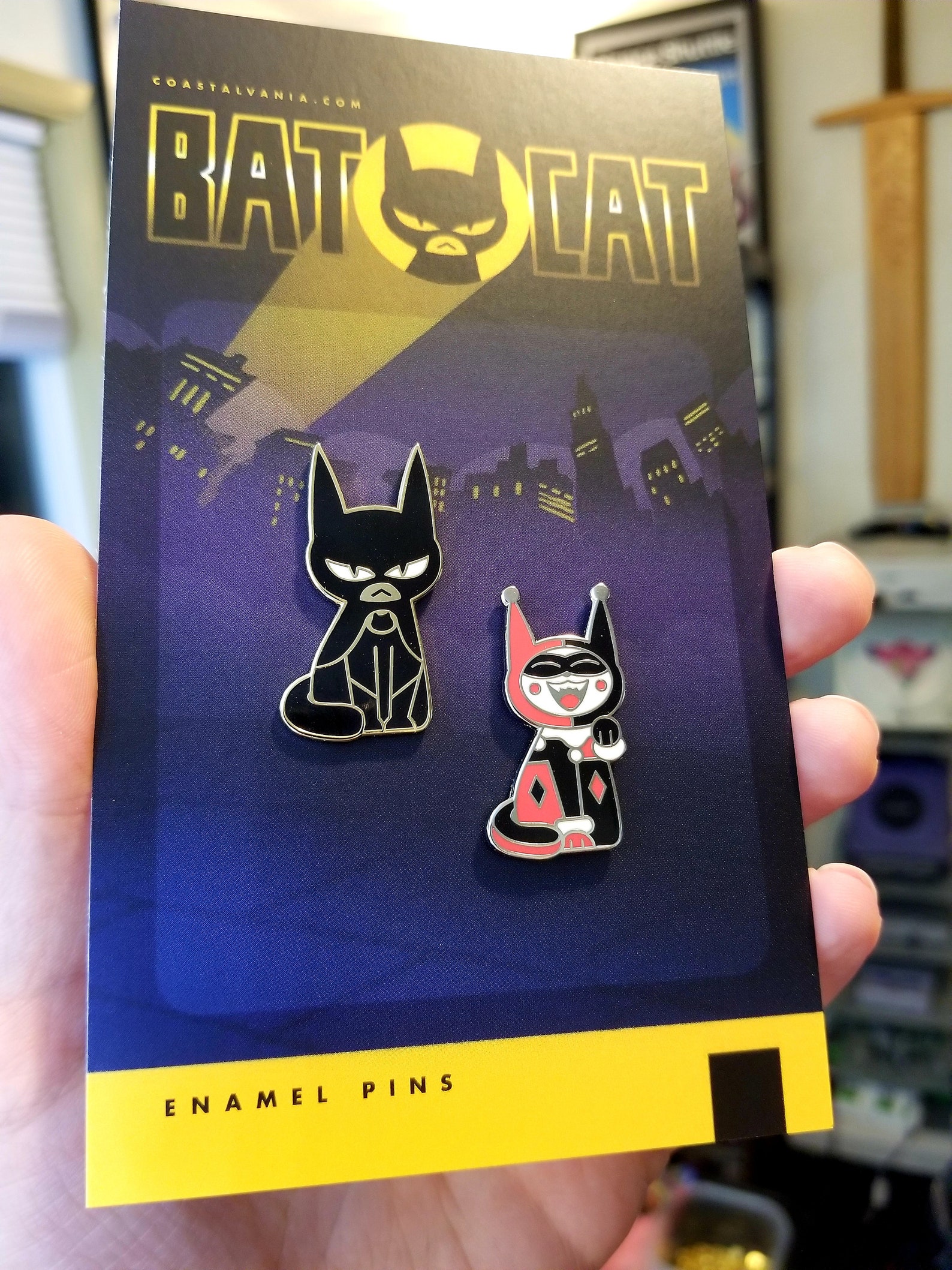 BAT CATS Hard Enamel Pins - Etsy