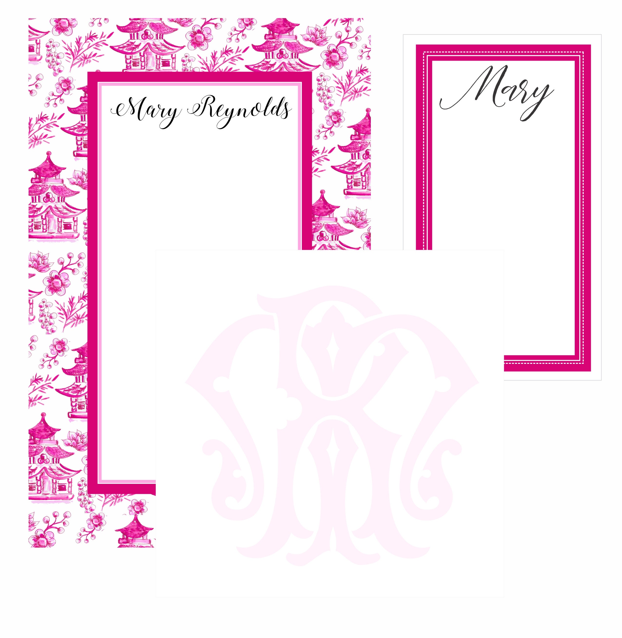 Blue Chinoiserie Notepad Notepad Set Personalized Notepads - Etsy