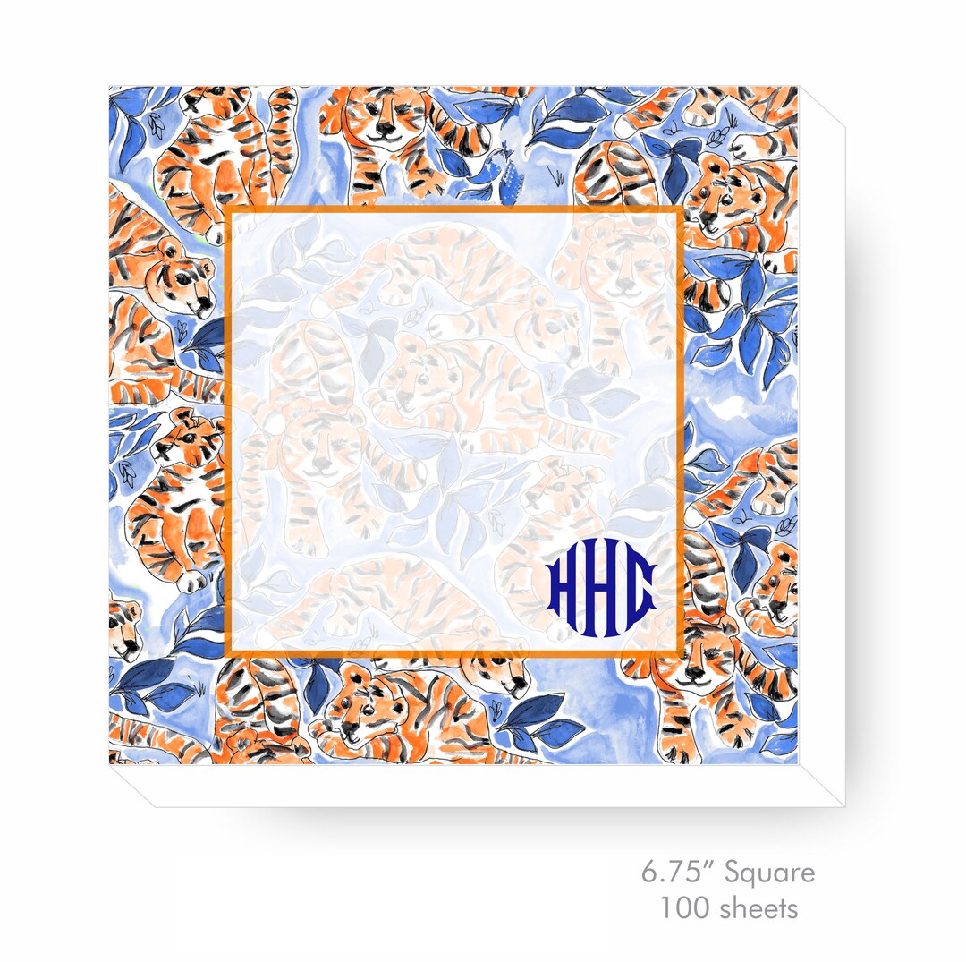 Tiger Notepad, Personalized Stationery, Monogrammed Stationery ...