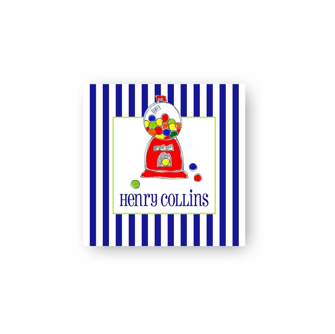 Gumball Machine Gift Tags | Kids Gift Tags | Favor Tags | Personalized ...