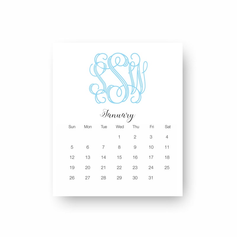 Preppy Calendar - Etsy