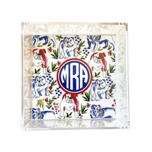Monogrammed Acrylic Tray, Catch All Tray, Custom Monogram, College ...