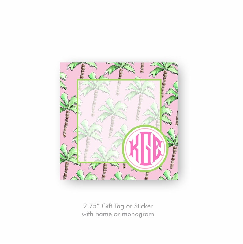 Palm Tree Notecards Personalized Monogrammed Notecards | Etsy